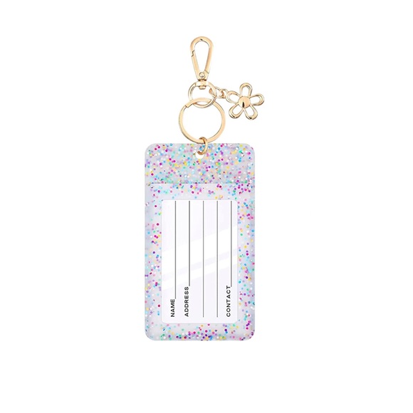 Unbranded | Accessories | Glitter Id Badge Holder Clip Key Chain Multi ...